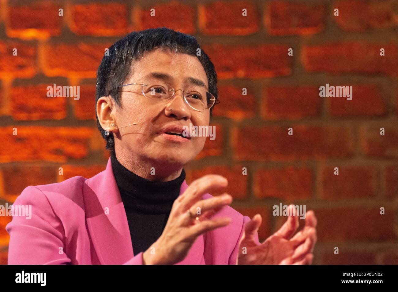 Cologne, Germany. 02nd Mar, 2023. Maria Resa, a Nobel Peace Prize ...