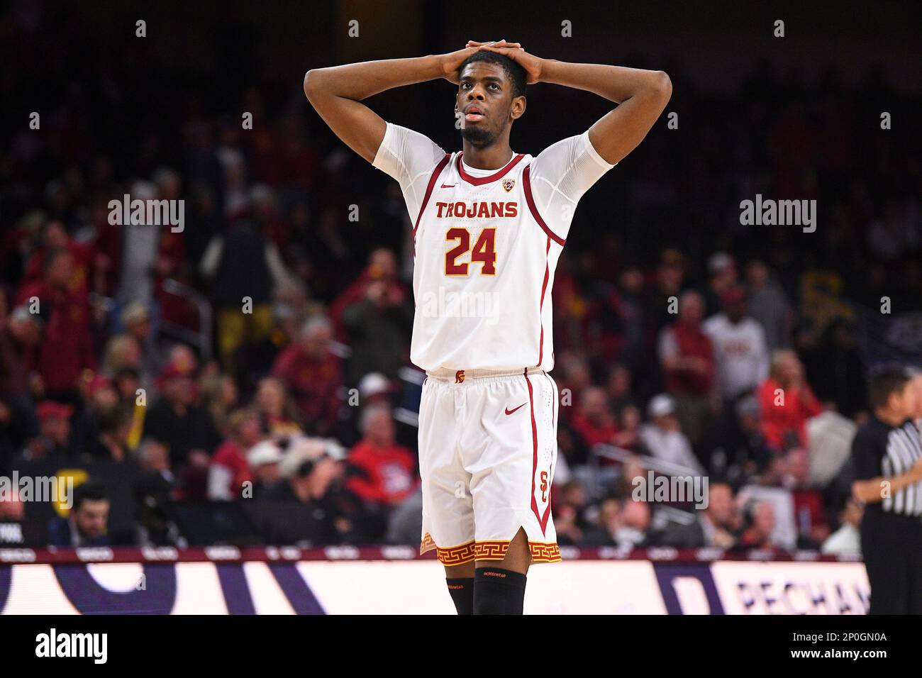 LOS ANGELES, CA - MARCH 02: USC Trojans forward Joshua Morgan (24 ...