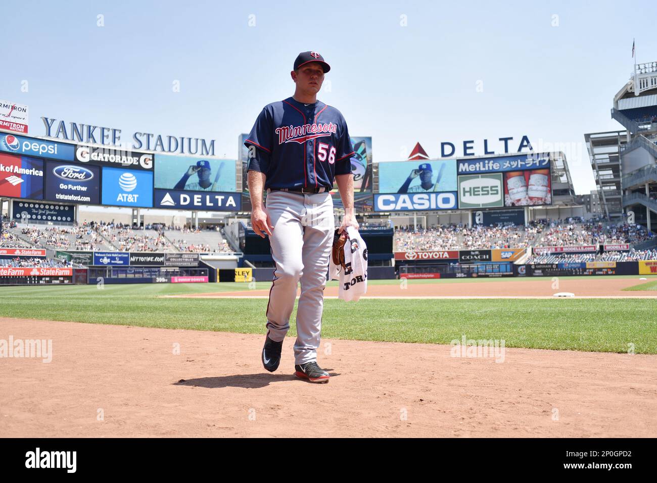 Minnesota Twins pitcher Tyler Duffey (56) during game against the New ...