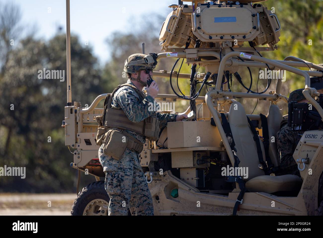 U.S. Marine Corps Cpl. Beau Arsenault, a low altitude air defense (LAAD ...