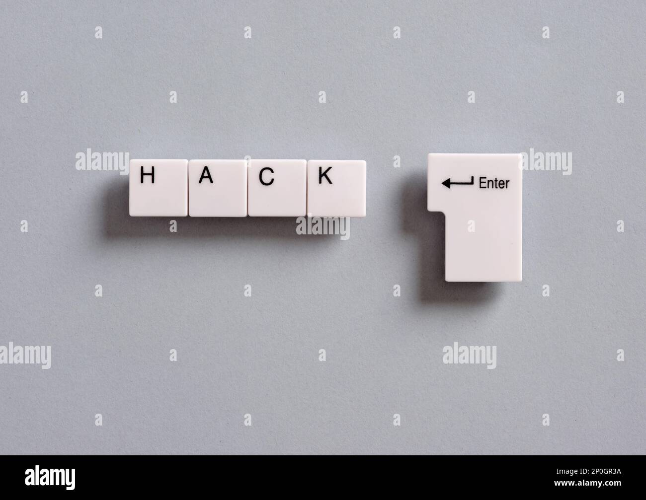 Cyber Crimes And Online Computer Hacking Concept Computer Keyboard Keys With The Word Hack