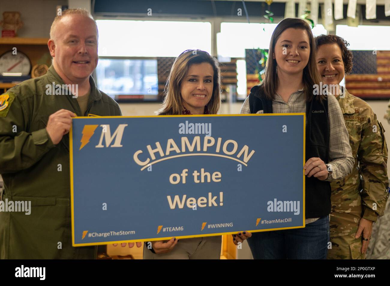 From left, U.S. Air Force Col. Adam Bingham, 6th Air Refueling Wing ...