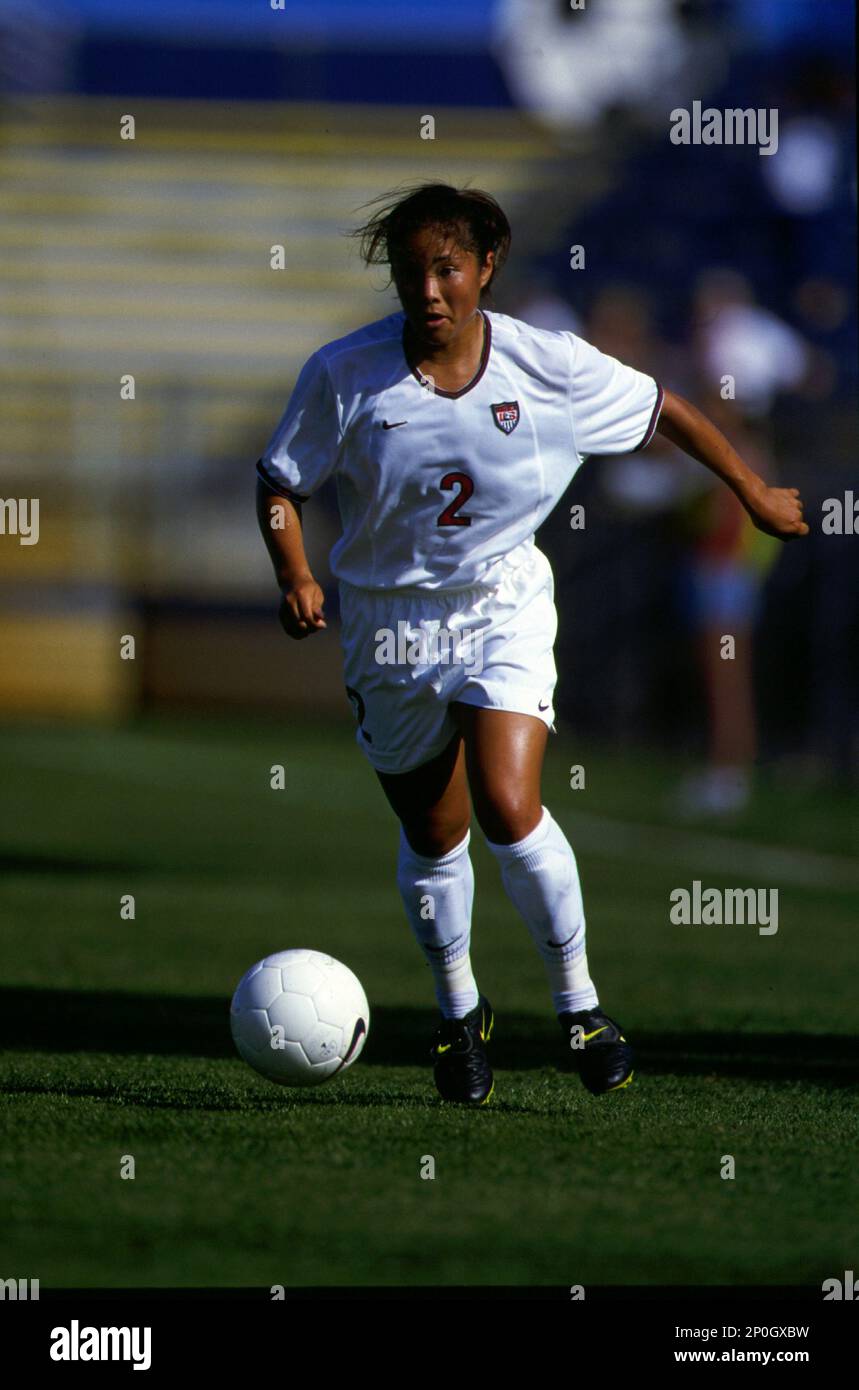 1999: Lorrie Fair of the USA soccer team in action.Photo by Icon SMI ...