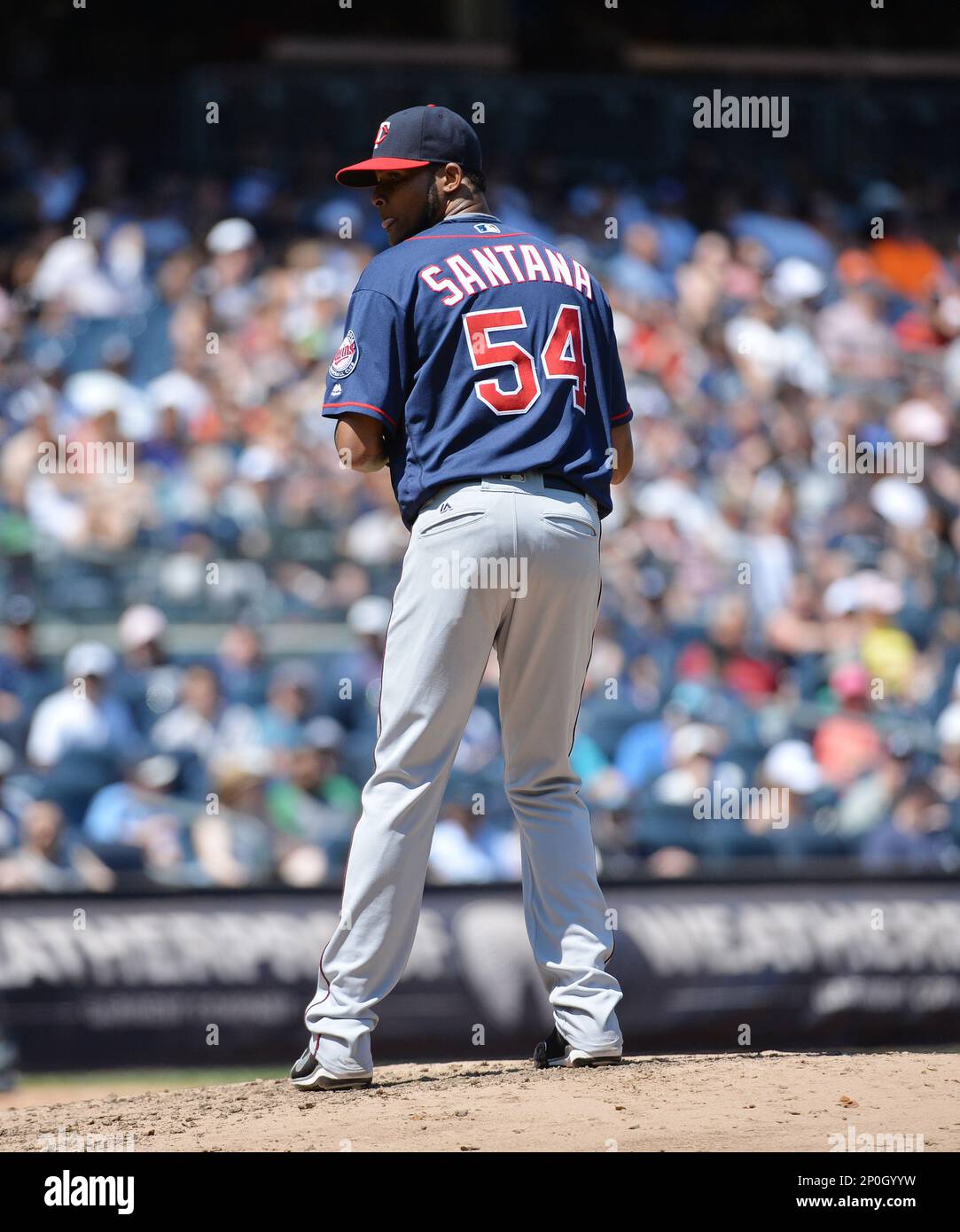 Minnesota Twins pitcher Ervin Santana (54) during game against the New ...