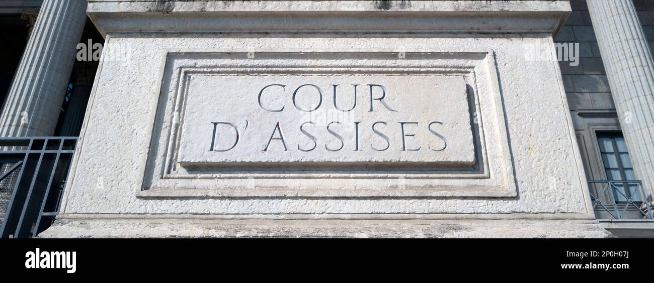 View of court of assizes in Lyon city, France Stock Photo - Alamy