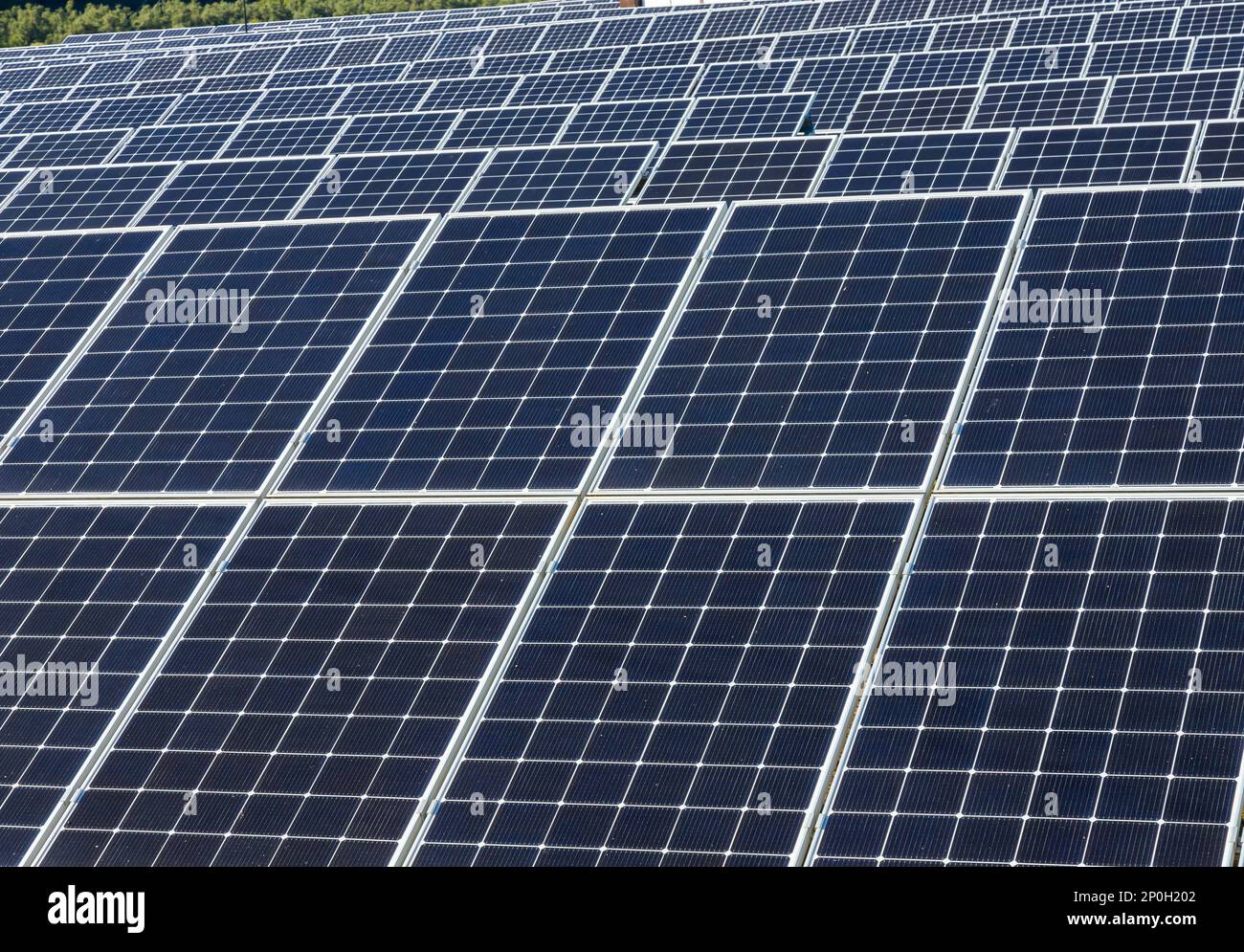 solar panels with the sunny sky. Blue solar panels. background of ...