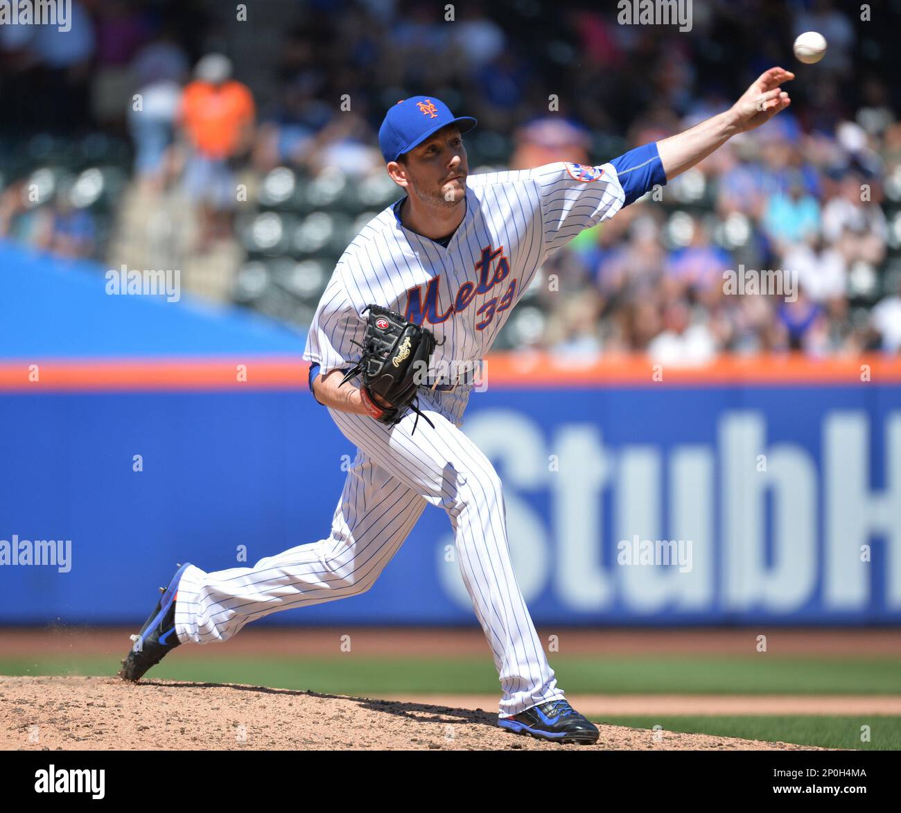 New York Mets pitcher Jerry Blevins (39) during game against the Kansas ...