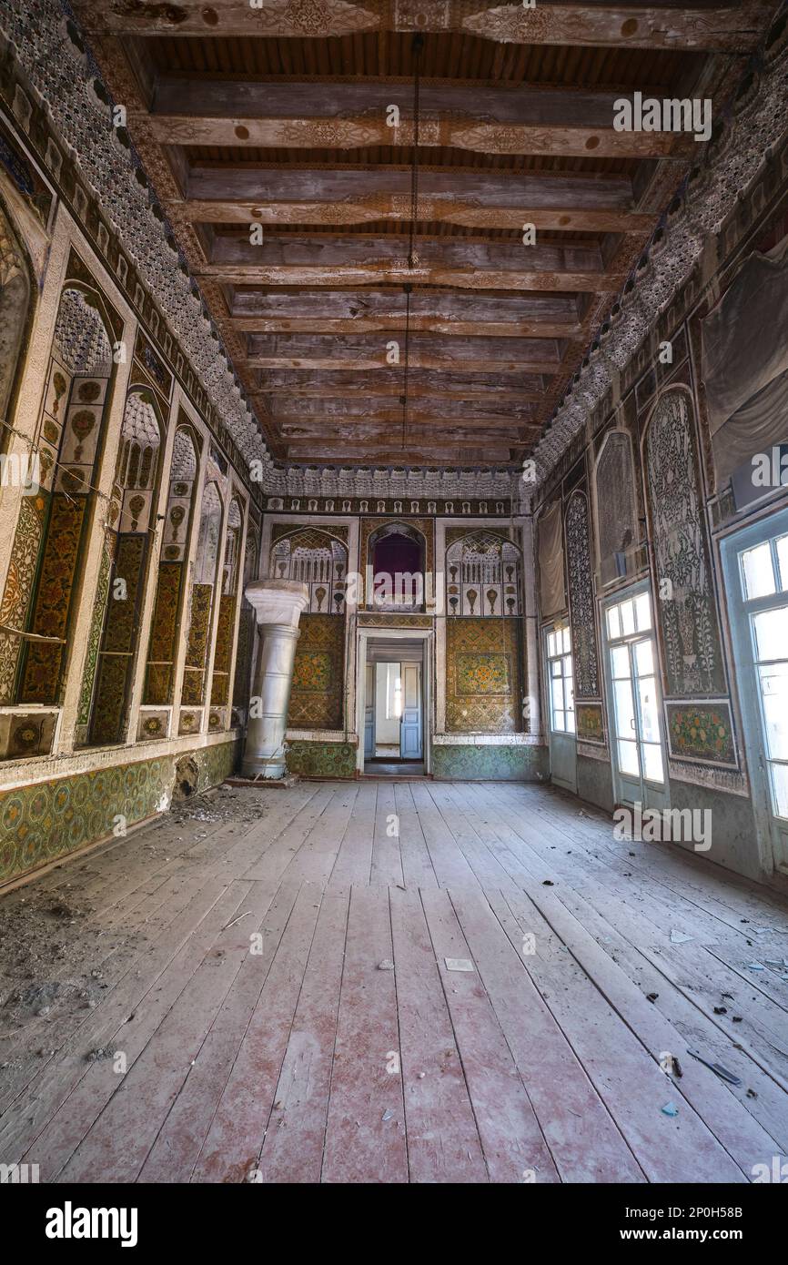 View of an abandoned structure, now mostly in ruin, waiting for ...