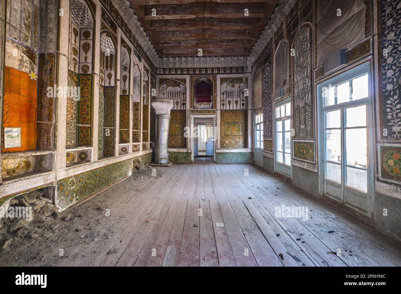 View of an abandoned structure, now mostly in ruin, waiting for ...