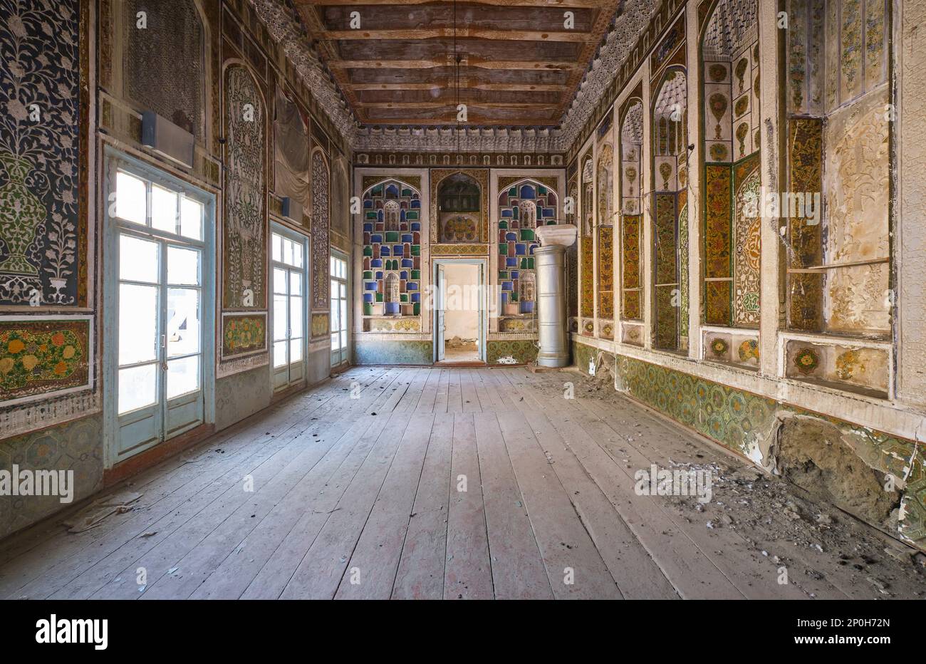 View of an abandoned structure, now mostly in ruin, waiting for ...