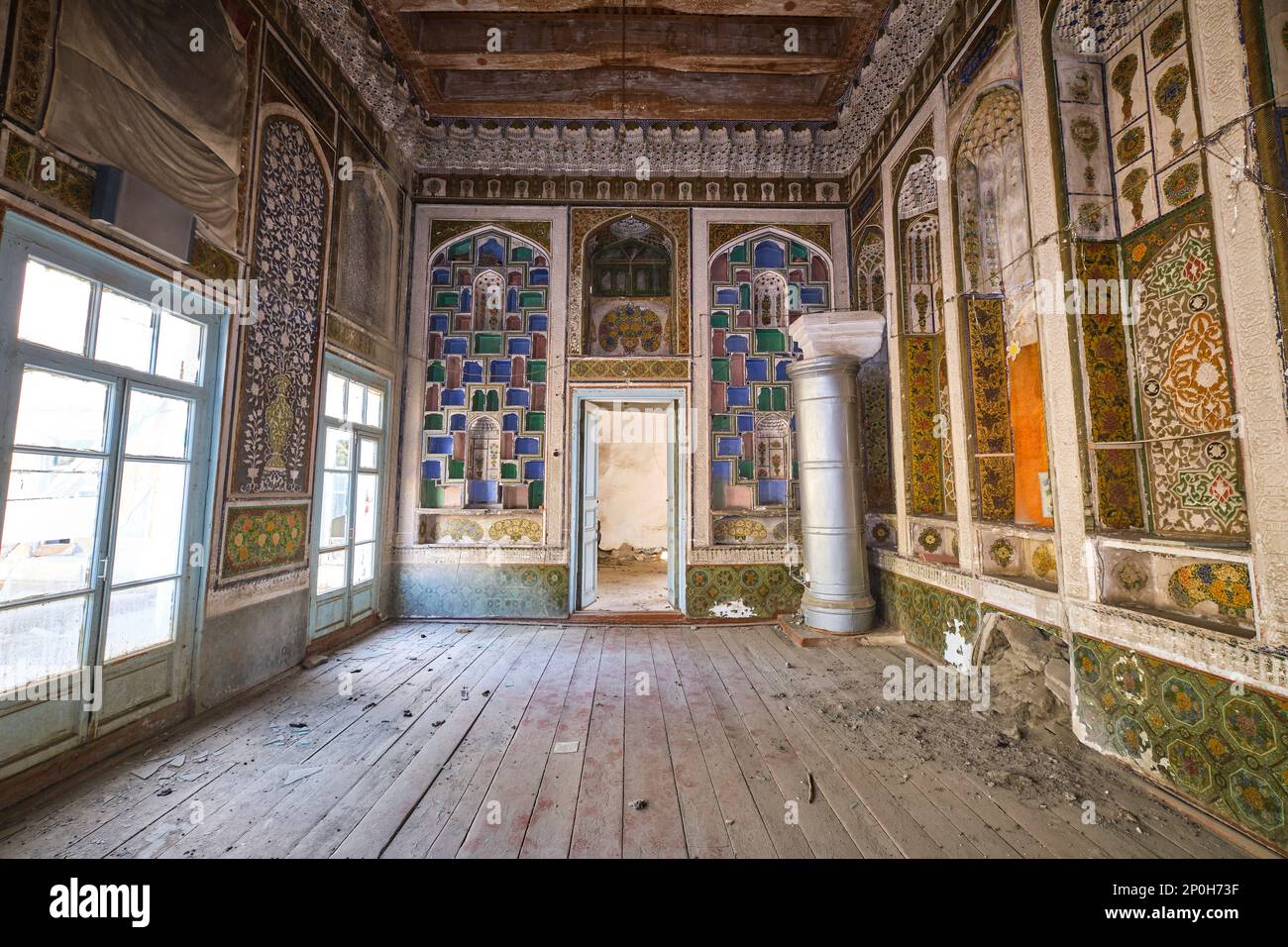 View of an abandoned structure, now mostly in ruin, waiting for ...