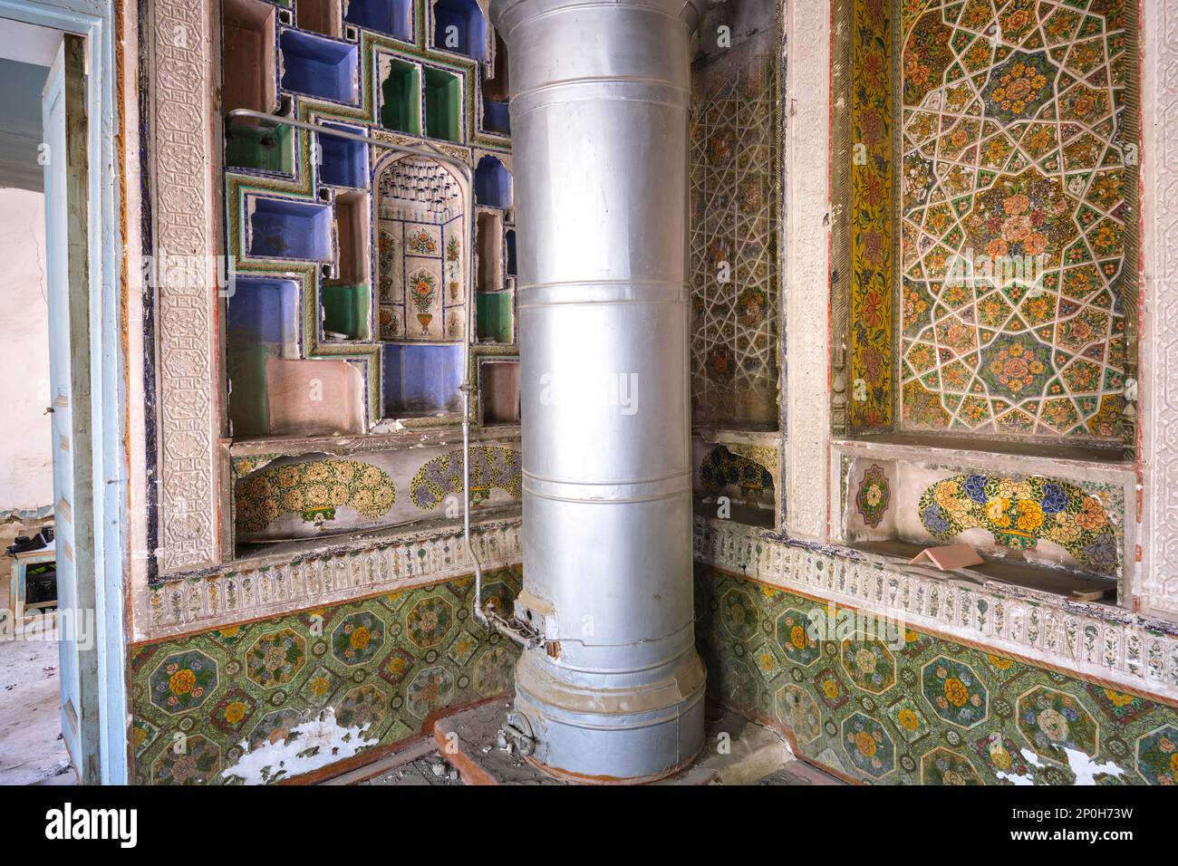 View of an abandoned structure, now mostly in ruin, waiting for ...