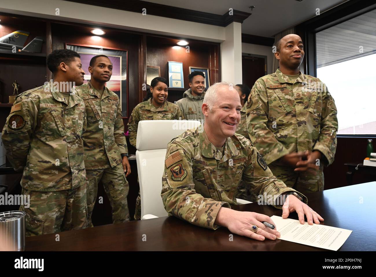 Colonel Daniel Diehl, 509th Bomb Wing Commander, and Chief Master Sgt ...