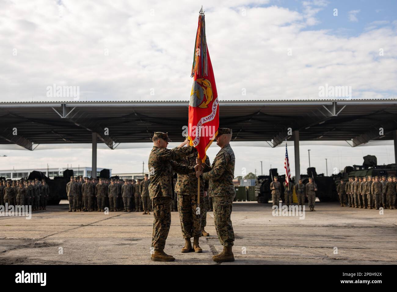 U.S. Marine Corps Lt. Col. William W. Goetz, the incoming commanding ...
