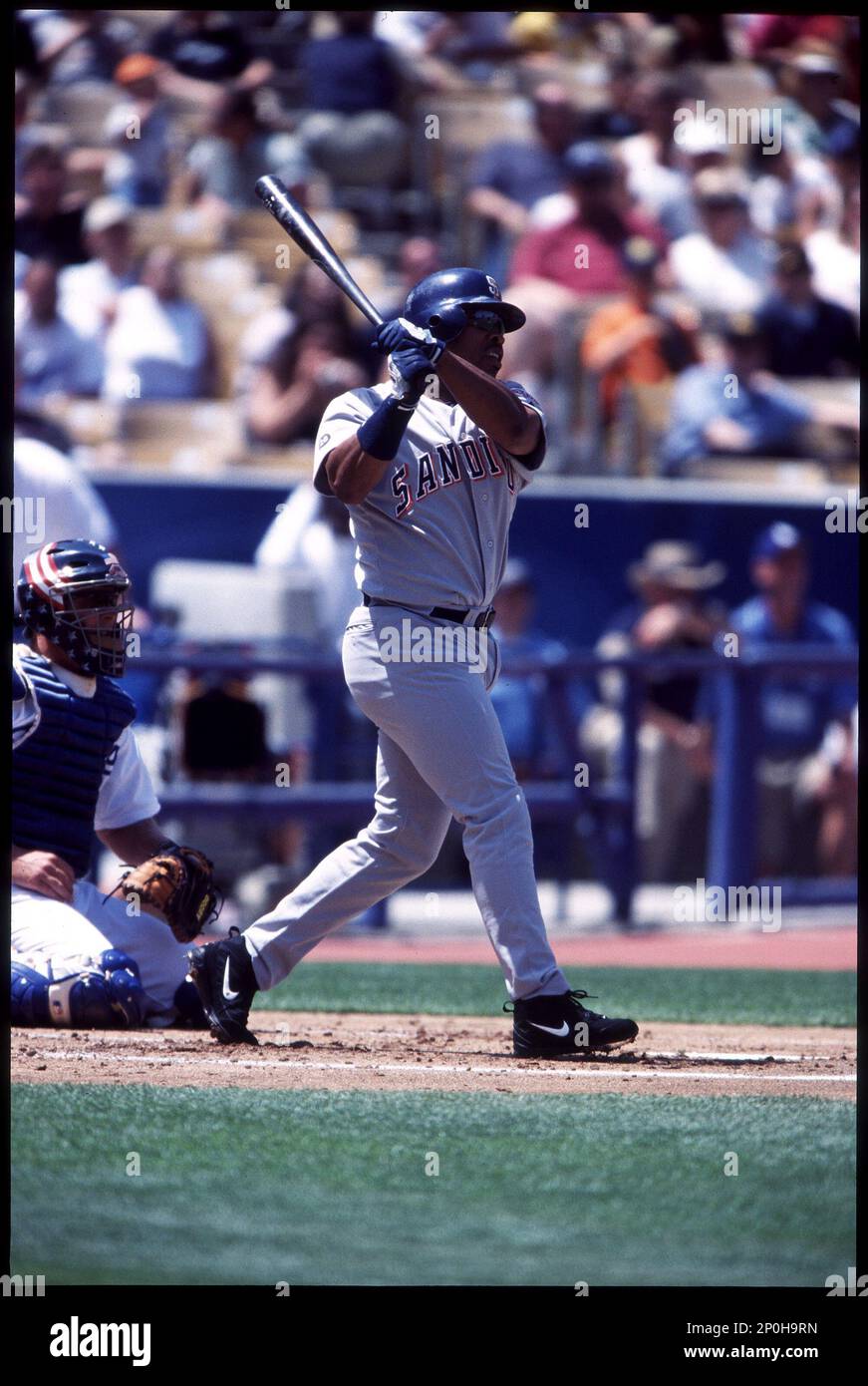 2002: Ray Lankford of the San Diego Padres during a game versus the Los ...