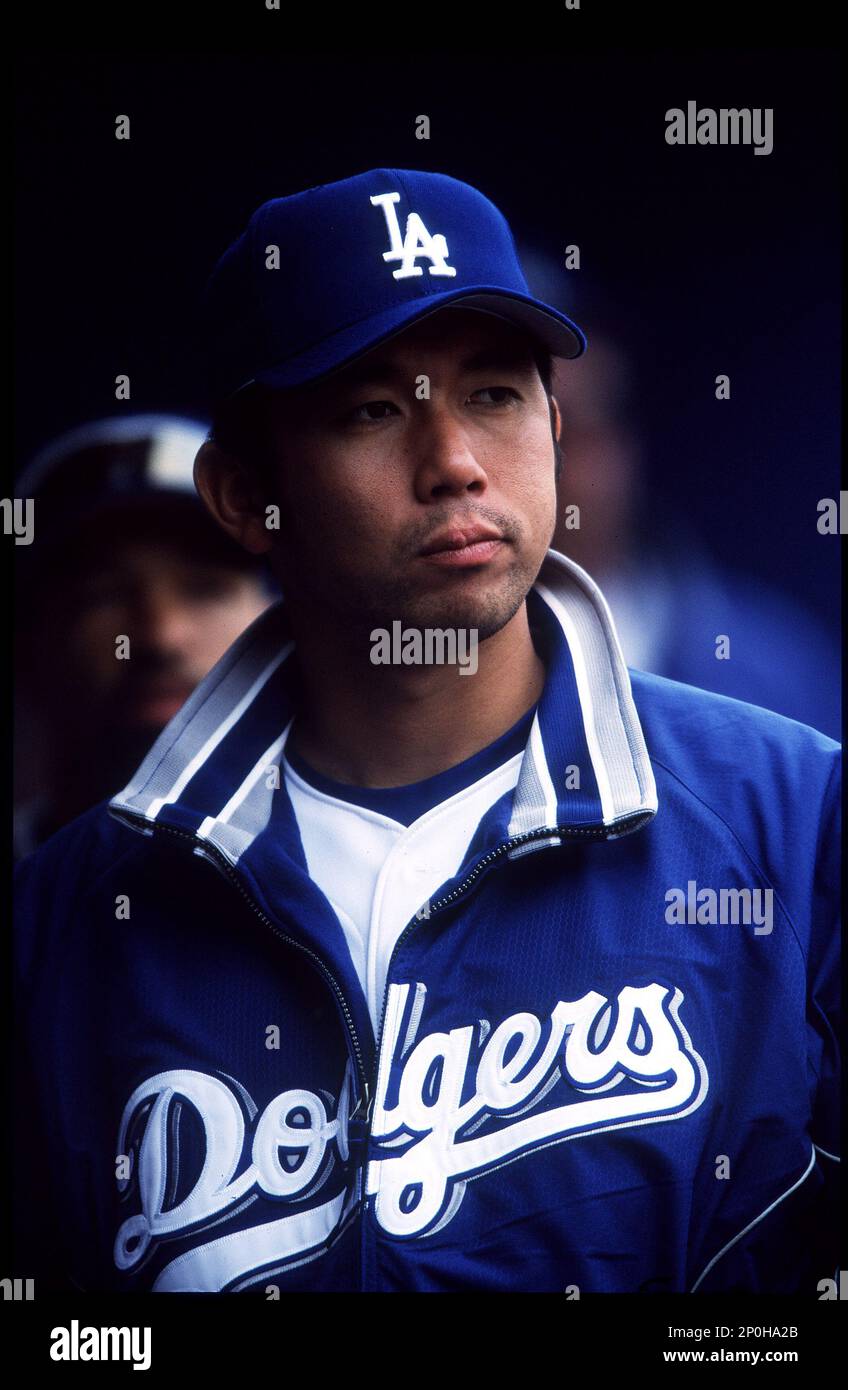 7 April 2002: Hideo Nomo of the Los Angeles Dodgers during the Dodgers 6-4 victory over the ...