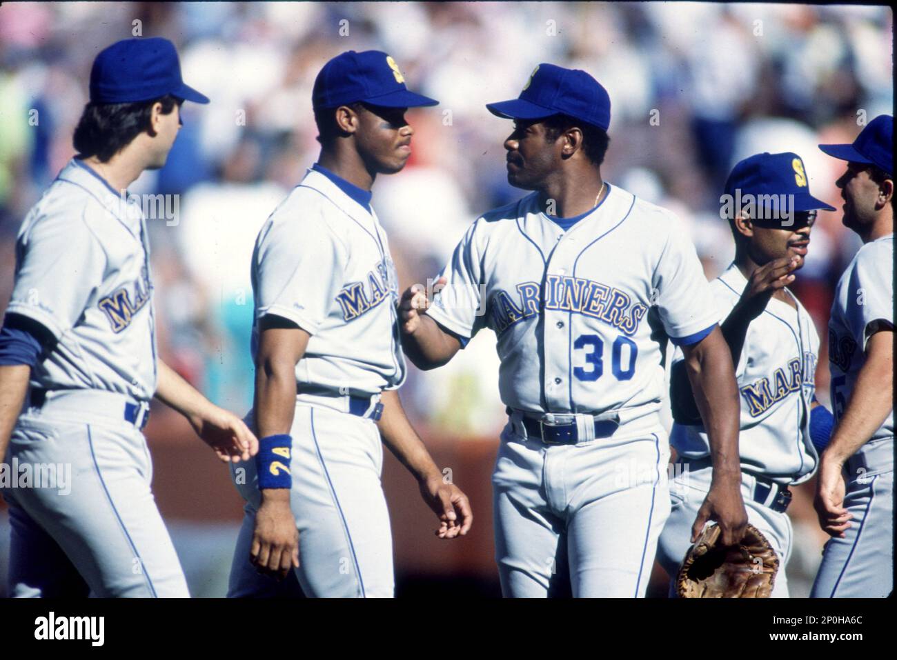 1990's: Ken Griffey Sr. & Ken Griffey Jr. of the Seattle Mariners ...