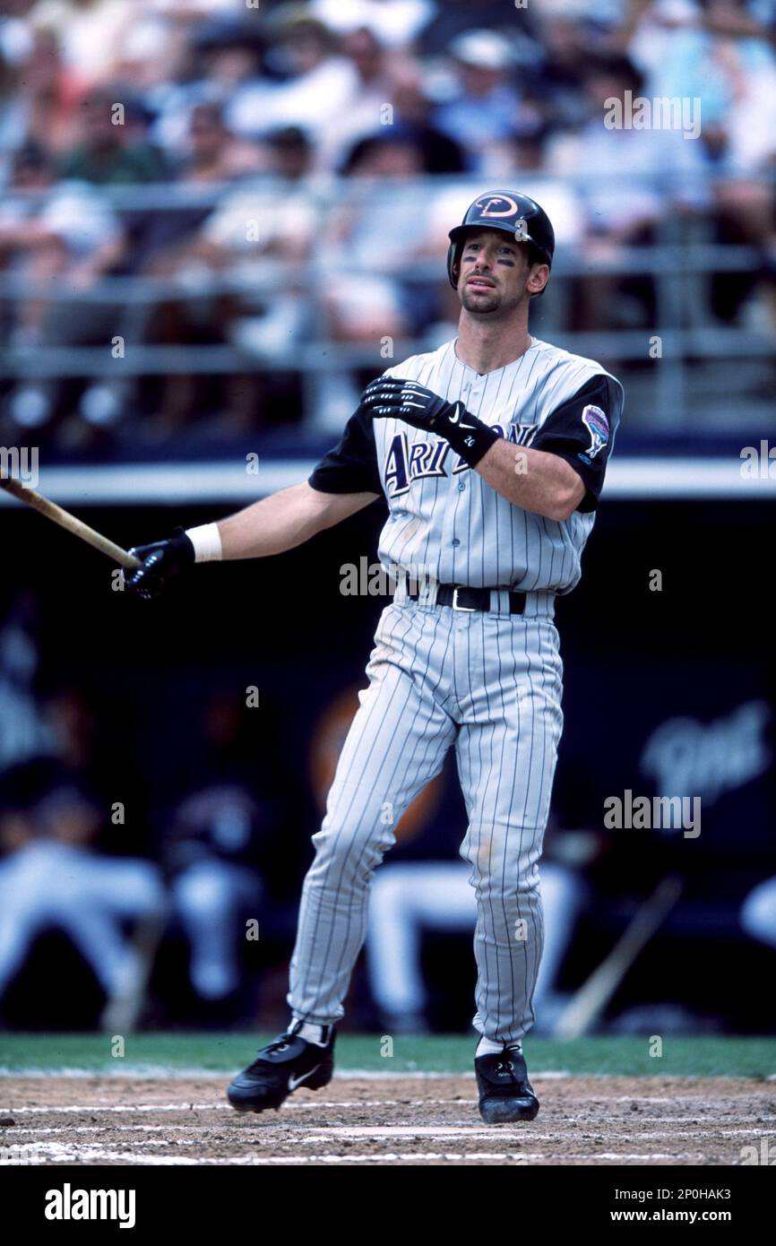 2001: Luis Gonzalez of the Arizona Diamondbacks batting during a Dbacks ...