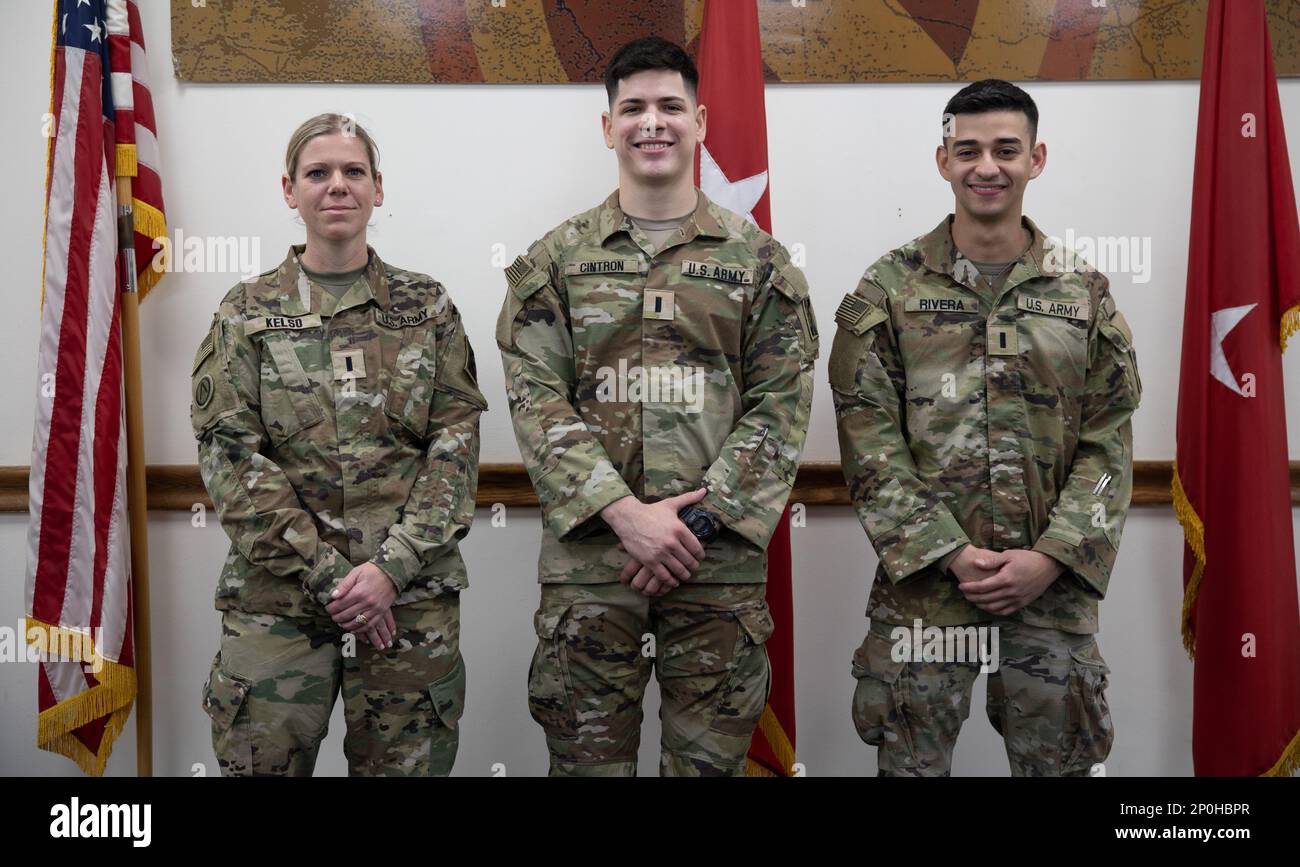 Newly promoted 1st Lts., Paul Rivera, operations officer (right), Kevin ...