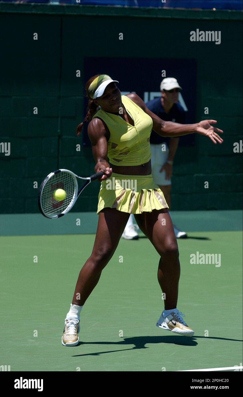 27 Jul 2004: Serena Williams in action during her match versus Jelena ...