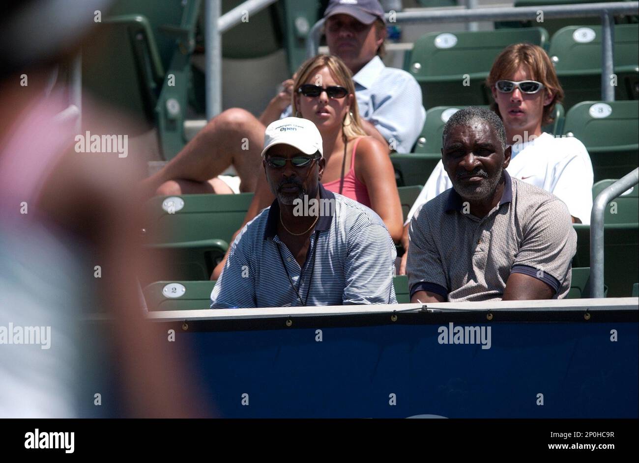 24 Jul 2004: Venus Williams' father Richard Williams watches Venus ...
