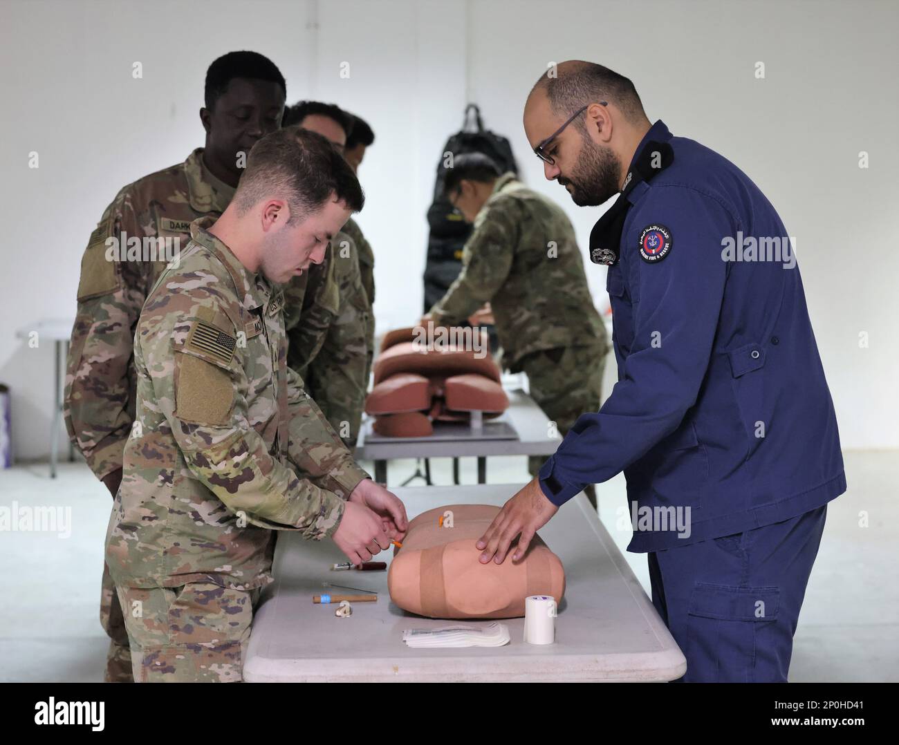 A cohort of new Combat Lifesavers receive CLS-TCCC training at Camp ...