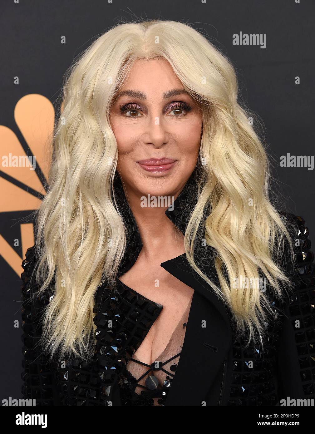 Hollywood, US, March 2, 2023, Cher arriving on the red carpet for Carol ...