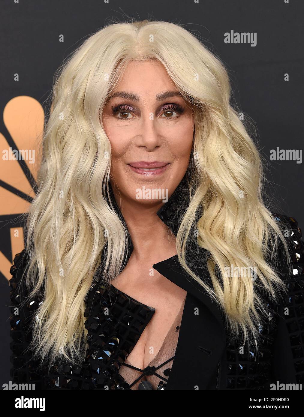 Hollywood, US, March 2, 2023, Cher arriving on the red carpet for Carol ...