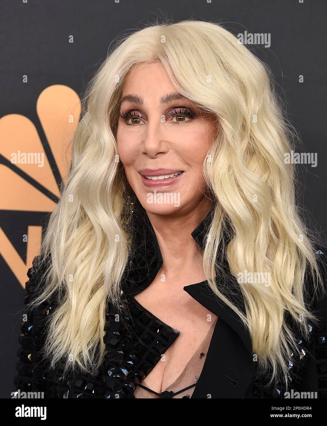 Hollywood, US, March 2, 2023, Cher arriving on the red carpet for Carol ...