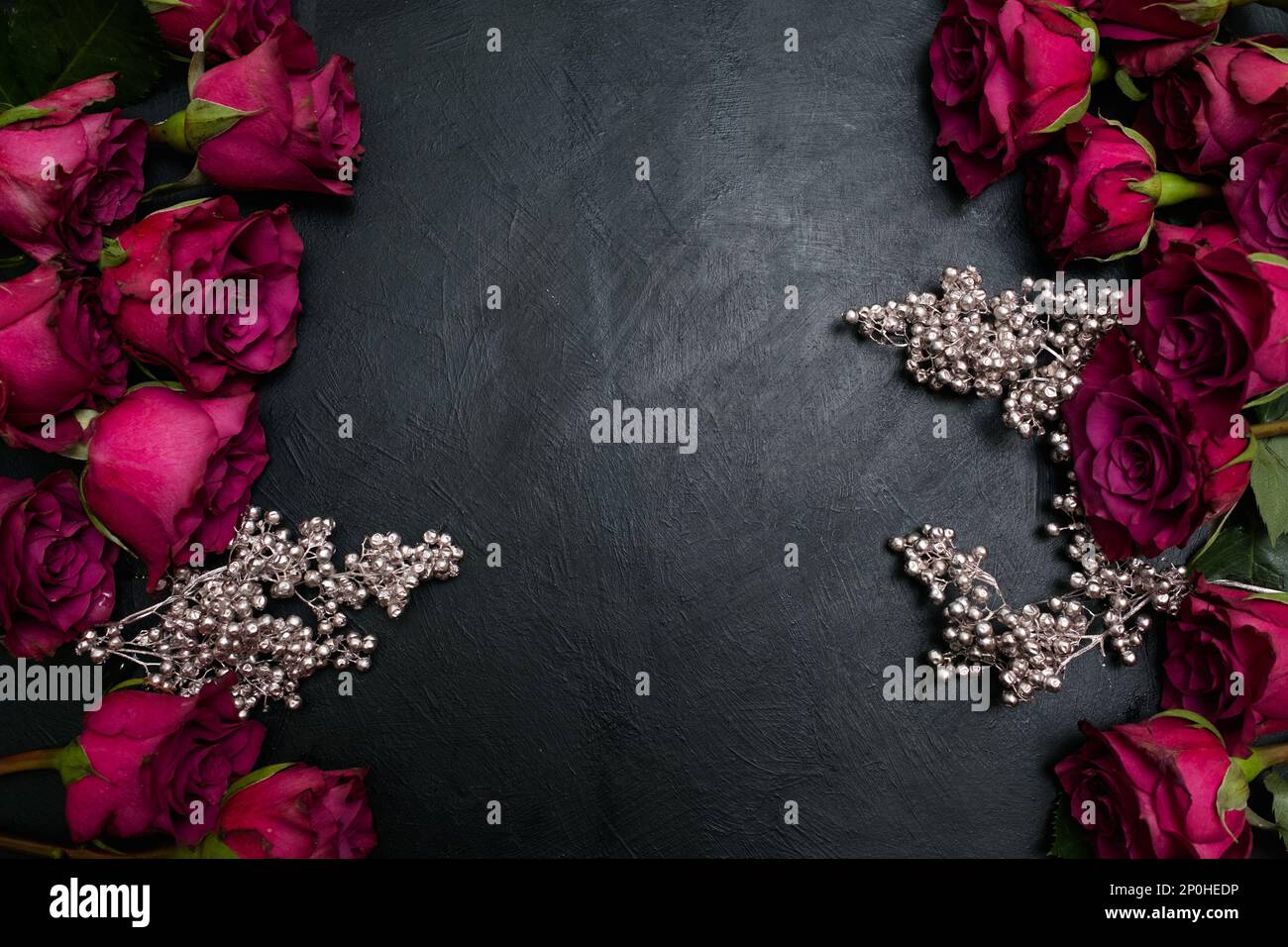 burgundy red roses dark background gothic style Stock Photo - Alamy