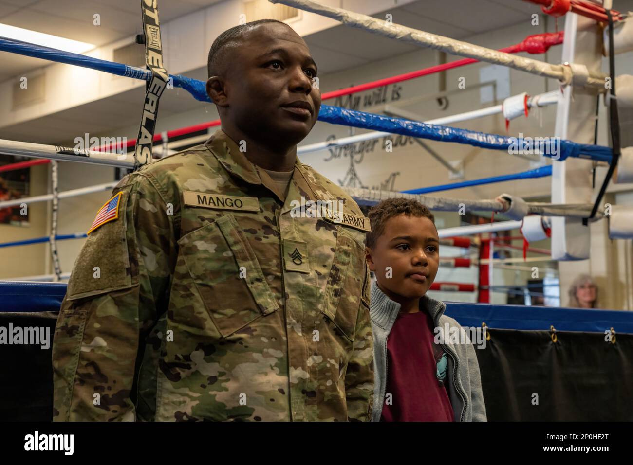 Sgt. 1st Class Spenser Mango, a wrestling coach assigned to the U.S. Army World Class Athlete ...