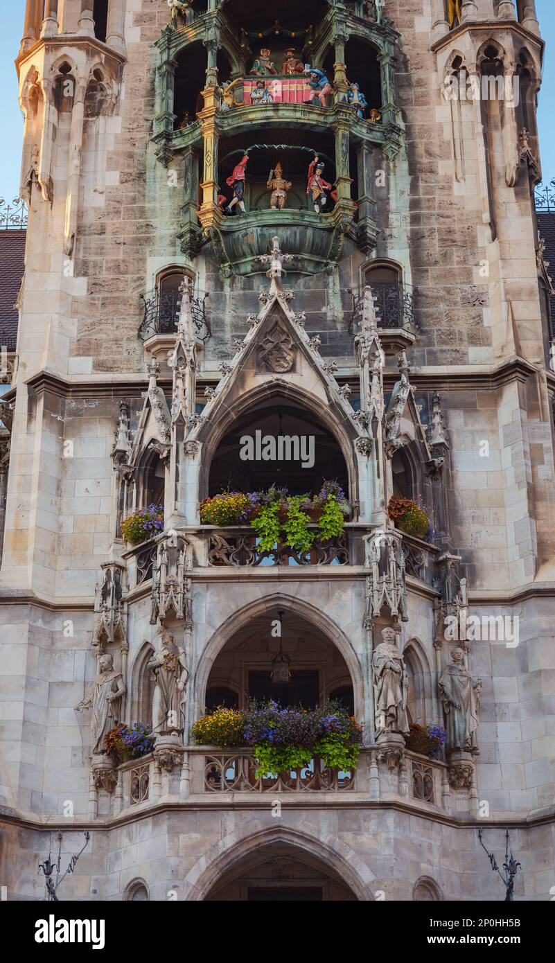 Glockenspiel A chiming clock from 1908 with figures that reenact daily ...
