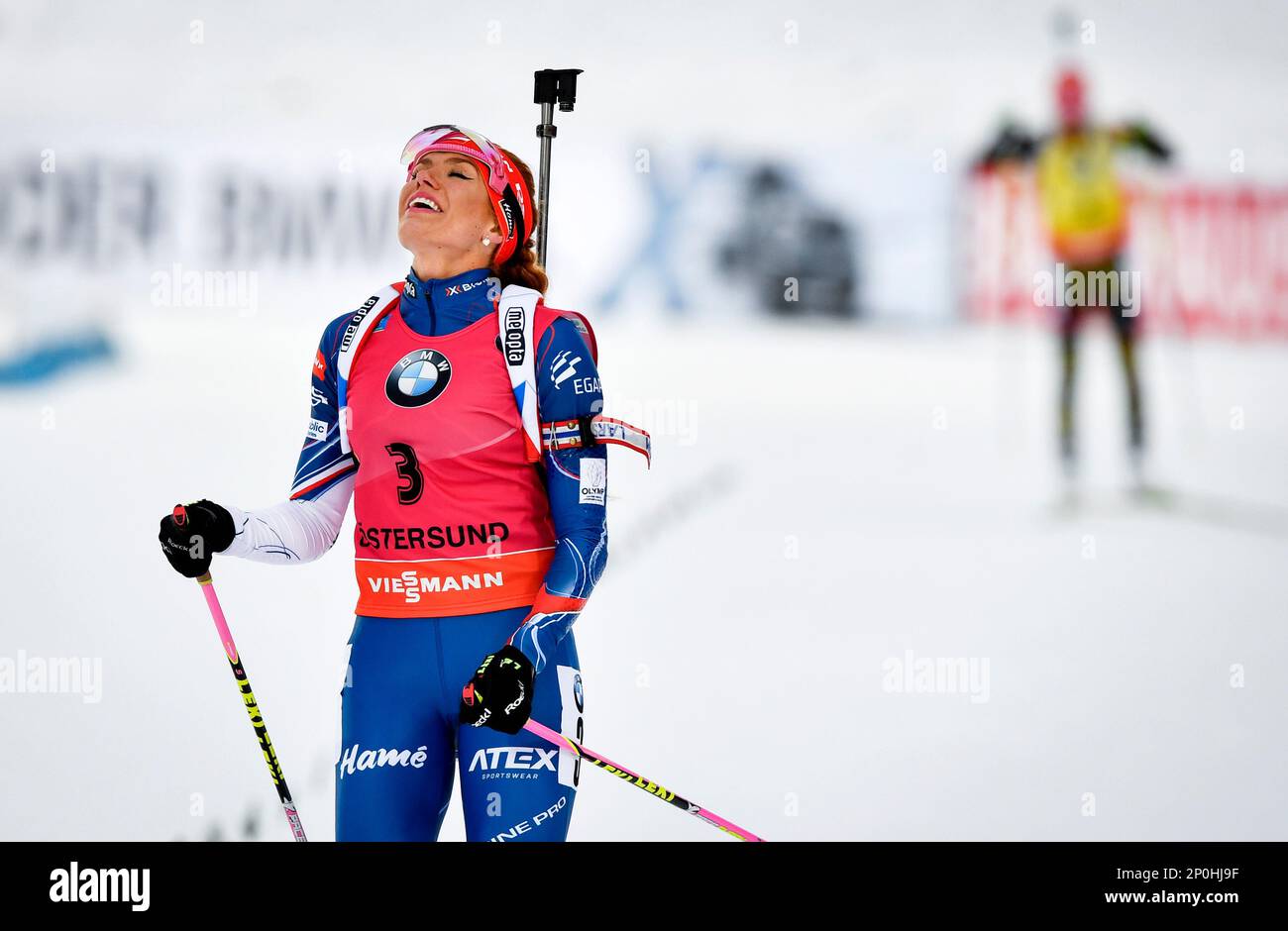Gabriela Koukalova of Czech Republic wins the women's 10km pursuit ...