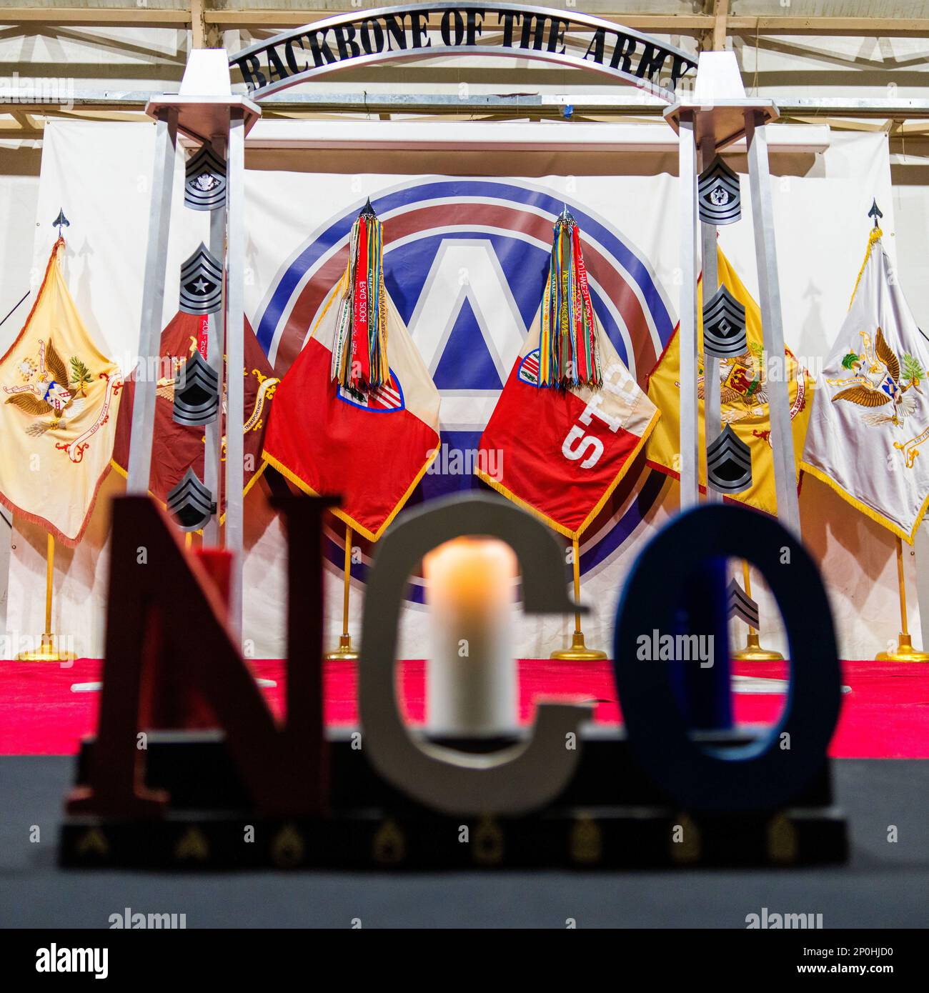 An arch made by Soldiers with the 783rd Support Maintenance Company ...