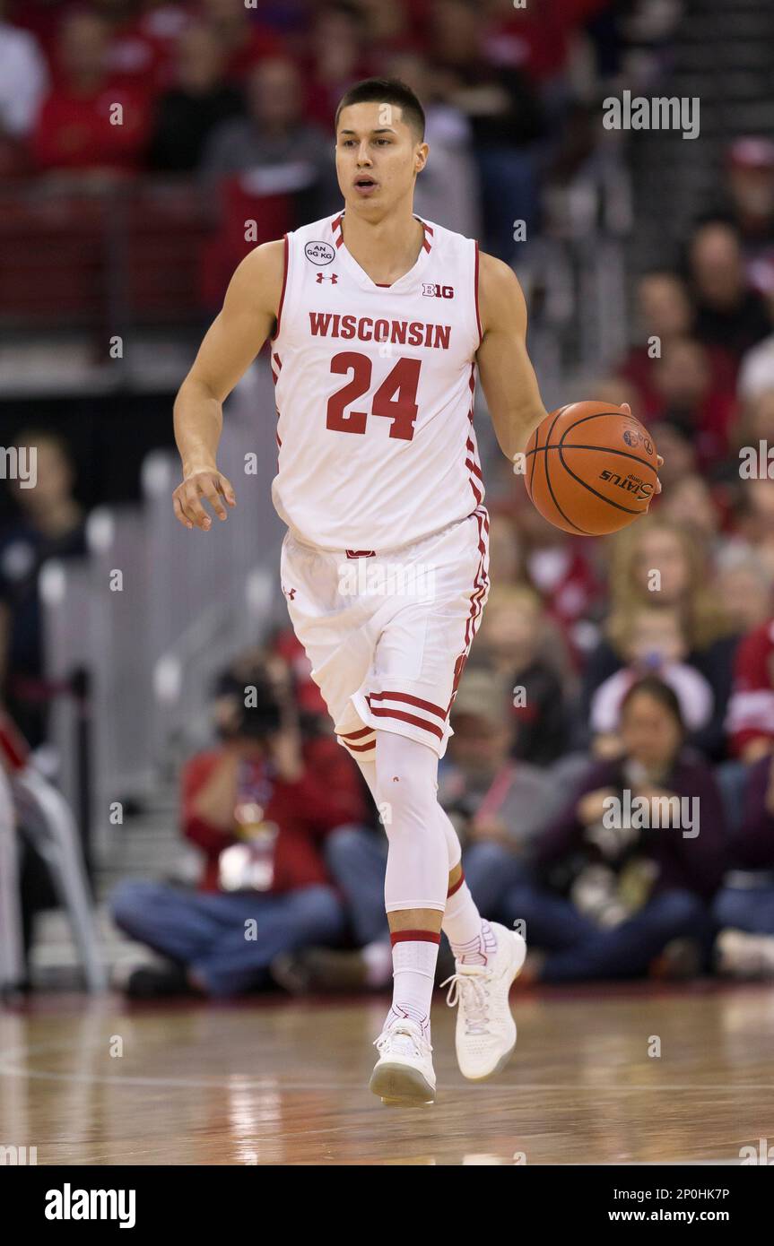 December 3, 2016: Wisconsin Badgers guard Bronson Koenig #24 dribbles ...
