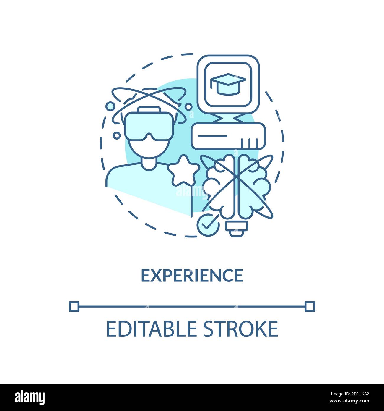 Experience turquoise concept icon Stock Vector Image & Art - Alamy