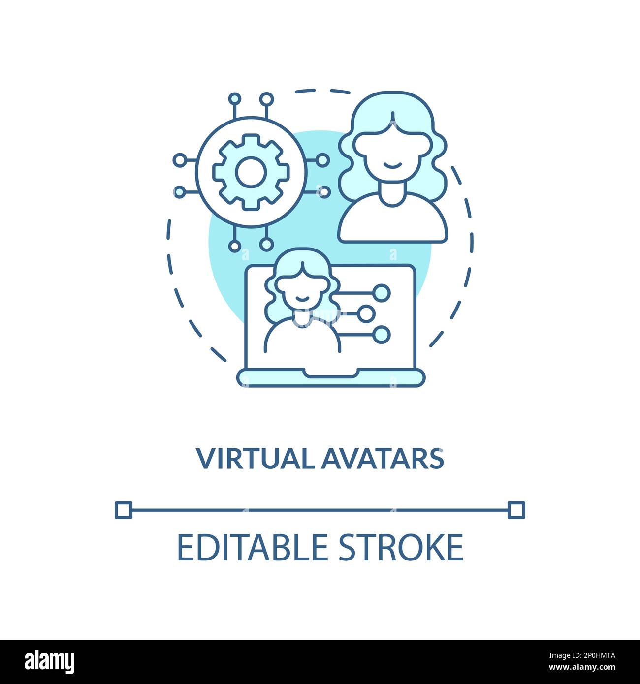 Line art vector avatars Stock Vector Images - Alamy