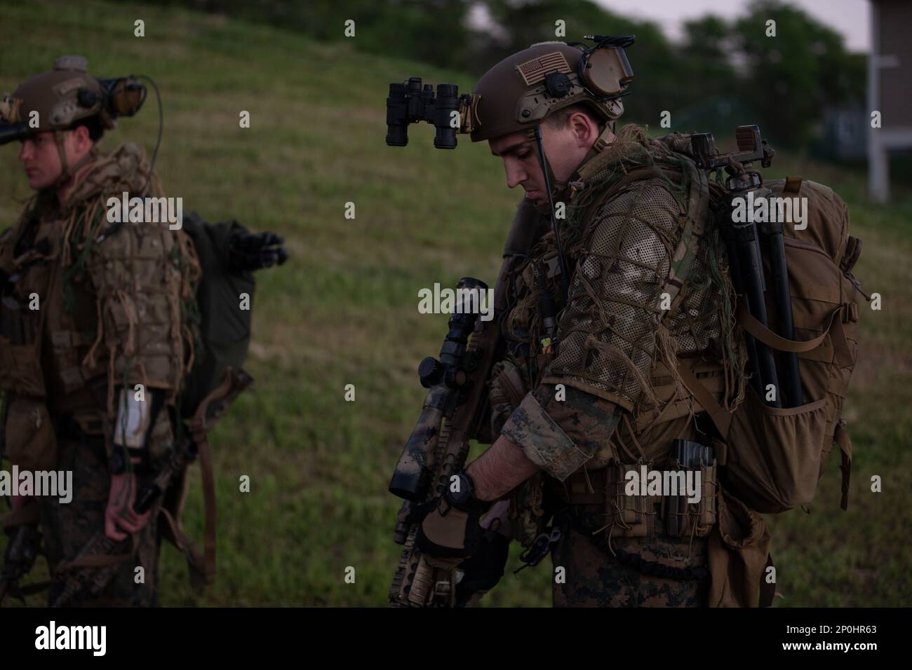 U.S. Marine Corps Cpl. Kyle Tullis, with Amphibious Reconnaissance ...