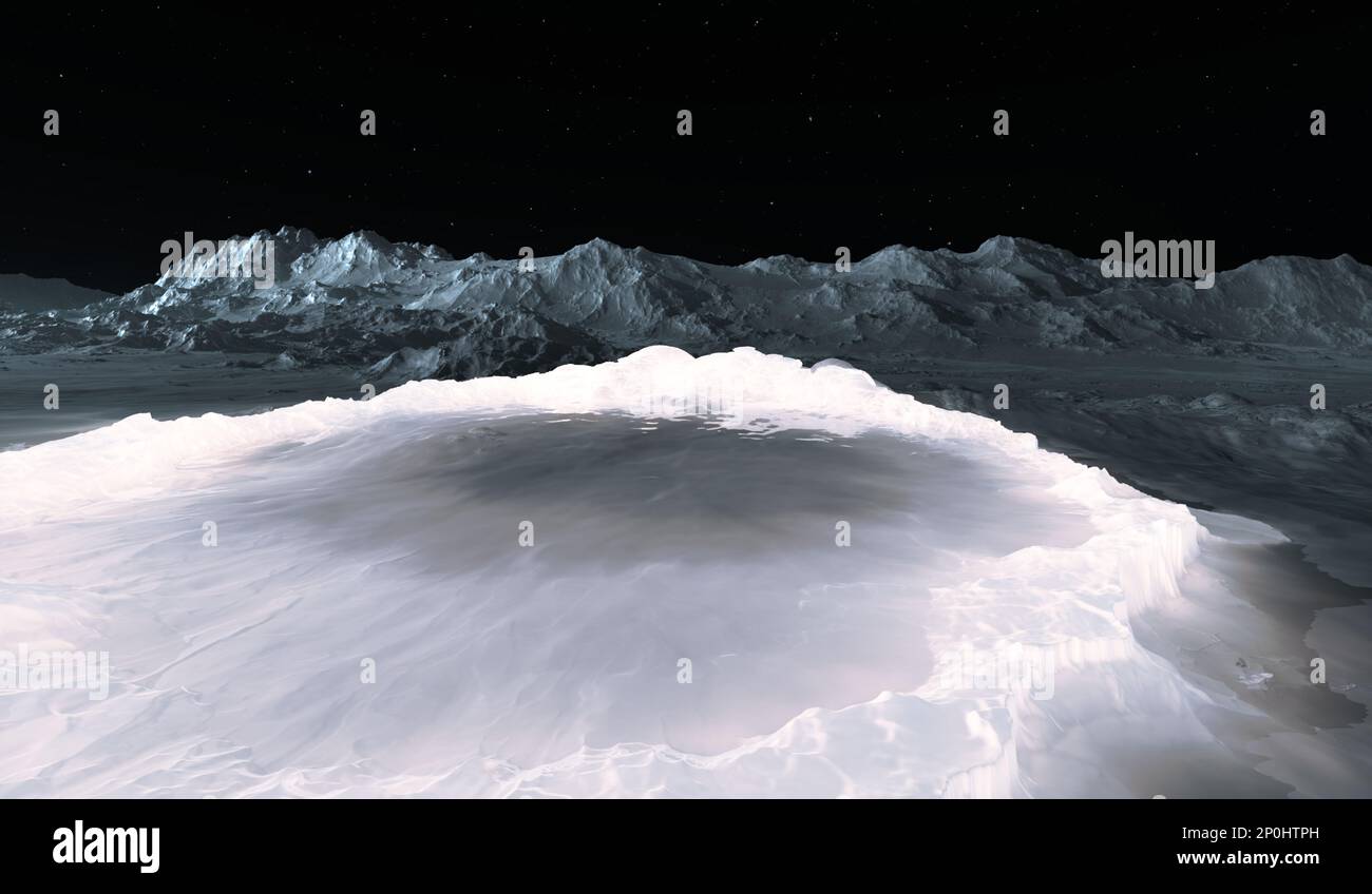 Ice on the Moon. The ice in the bottom of a permanently shadowed crater ...