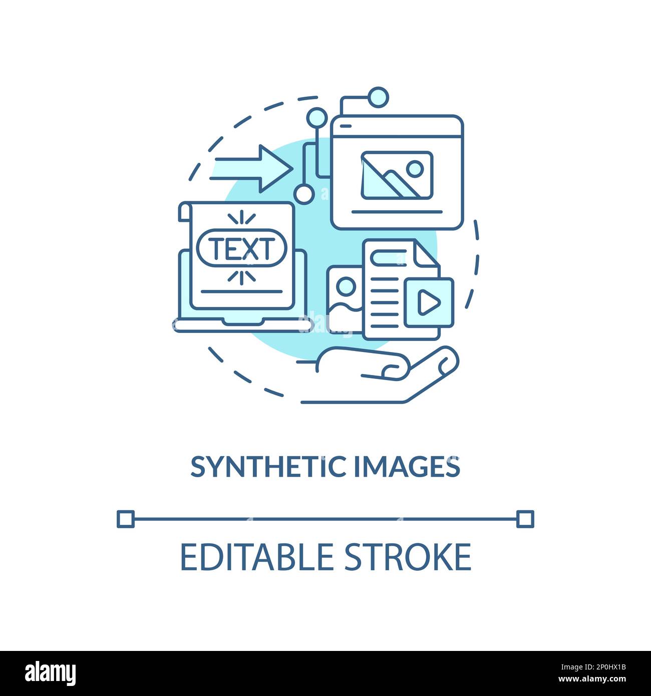 Synthetic images turquoise concept icon Stock Vector Image & Art - Alamy