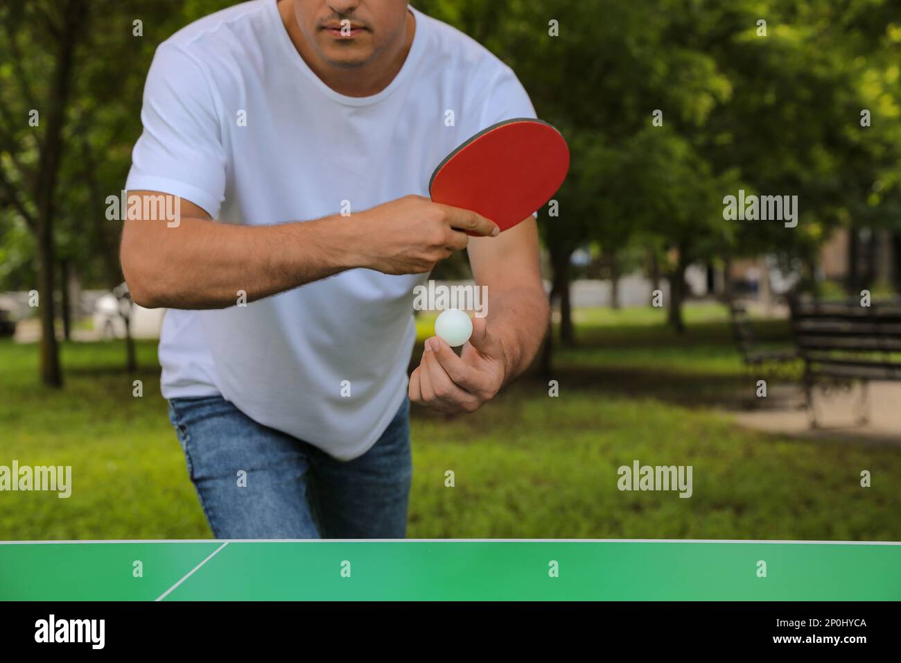 Athlete man playing table hi-res stock photography and images - Alamy