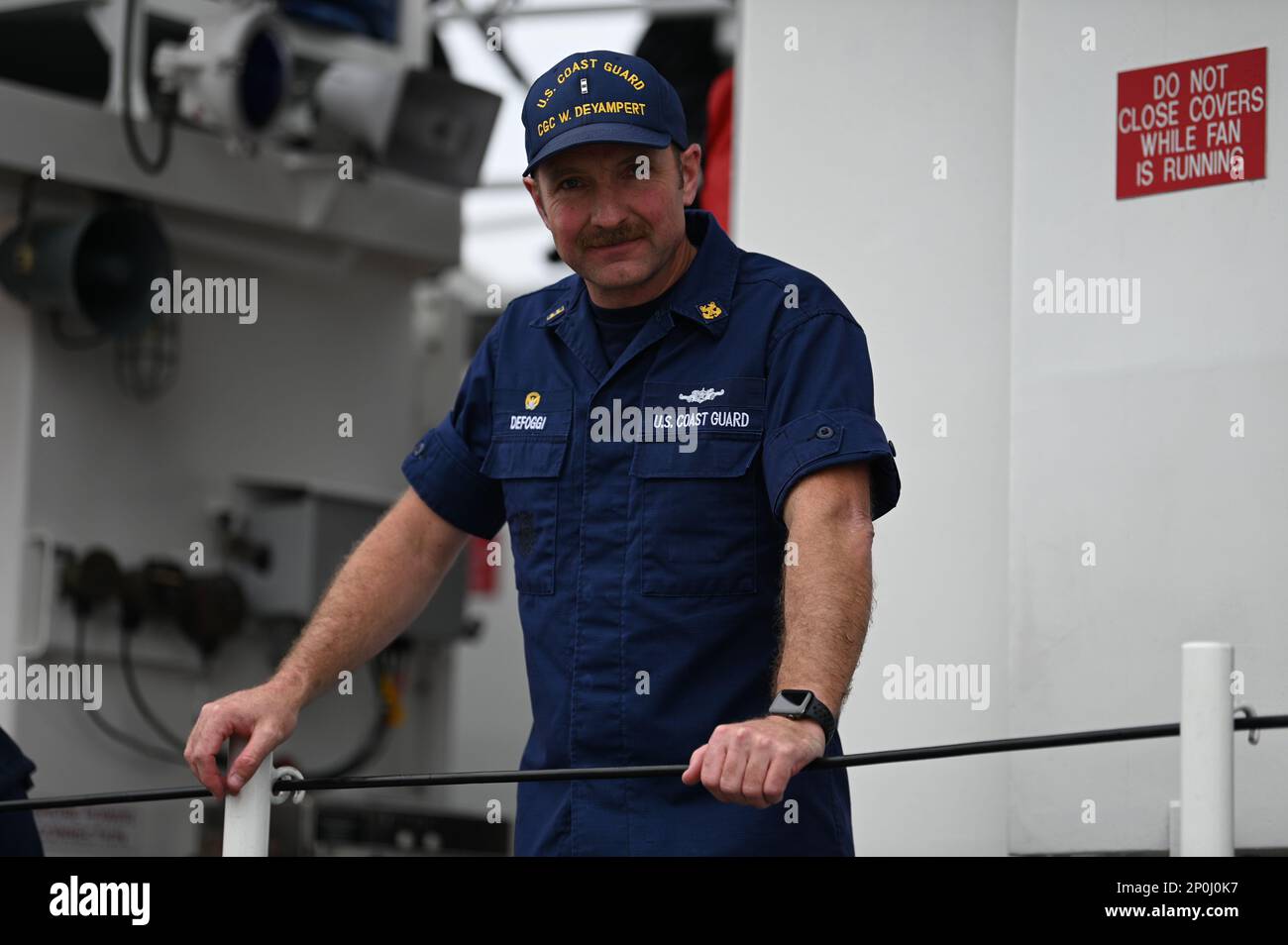 Chief Warrant Officer Lance DeFoggi, commanding officer of the Warren ...
