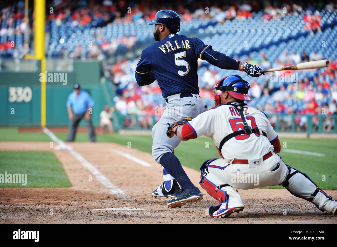 Milwaukee Brewers infielder Jonathan Villar (5) during game against the ...