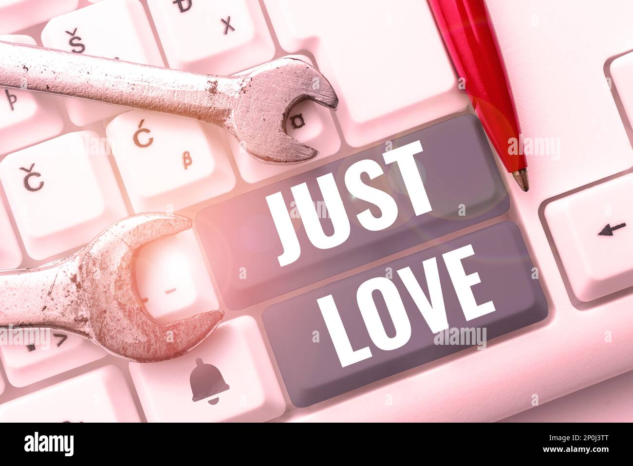 Inspiration showing sign Just Love, Business showcase being interested ...