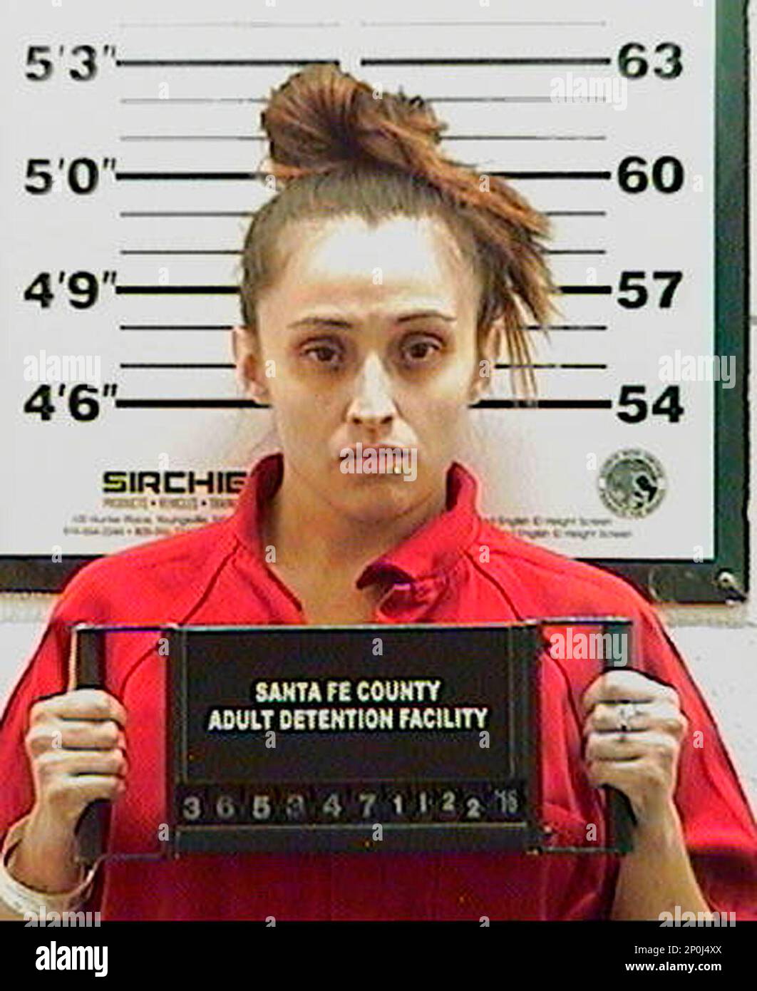 This undated photo provided by the Santa Fe County Jail shows Miranda ...