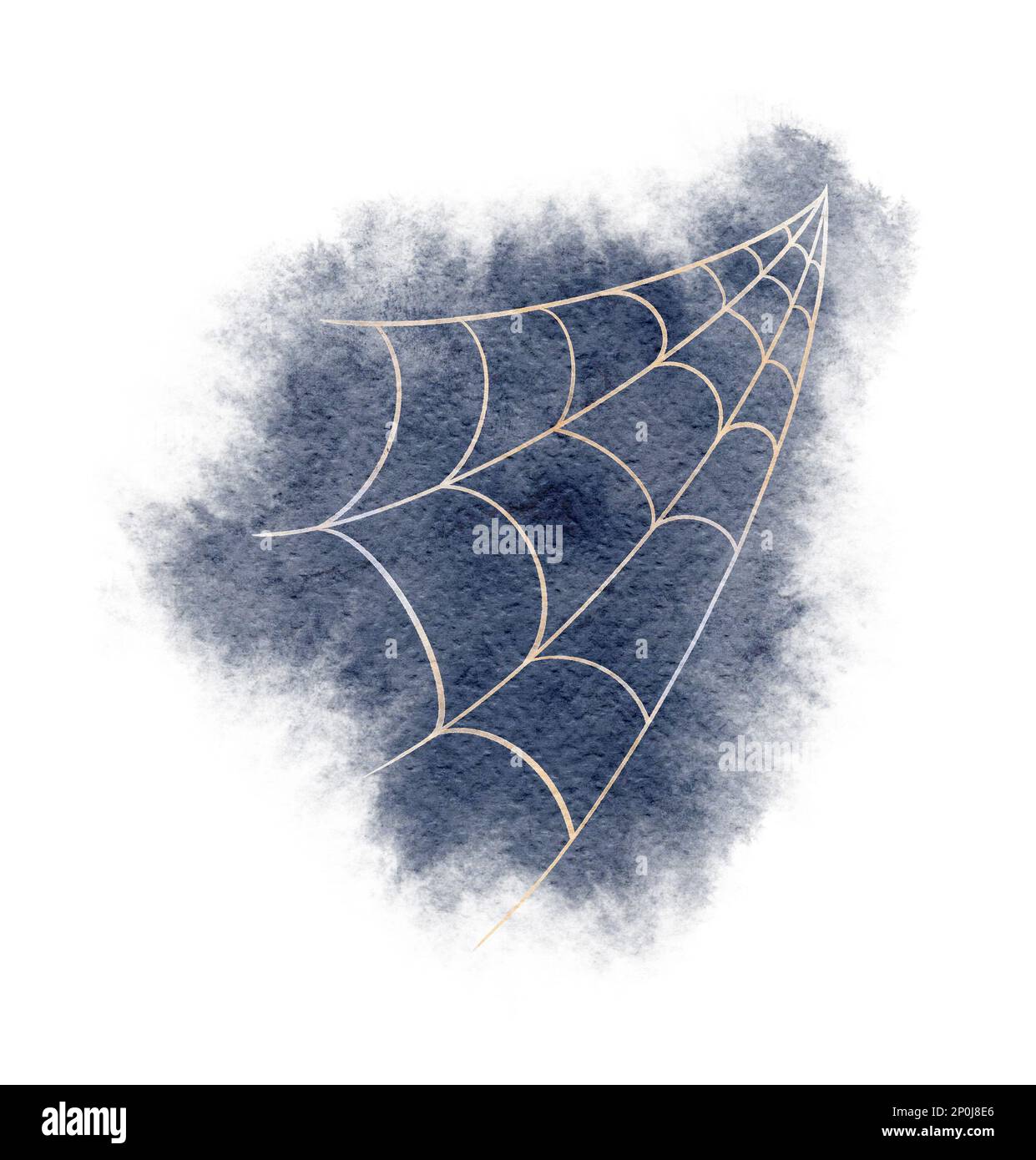 Halloween spider web. Watercolor horror elements. Gothic Illustration ...
