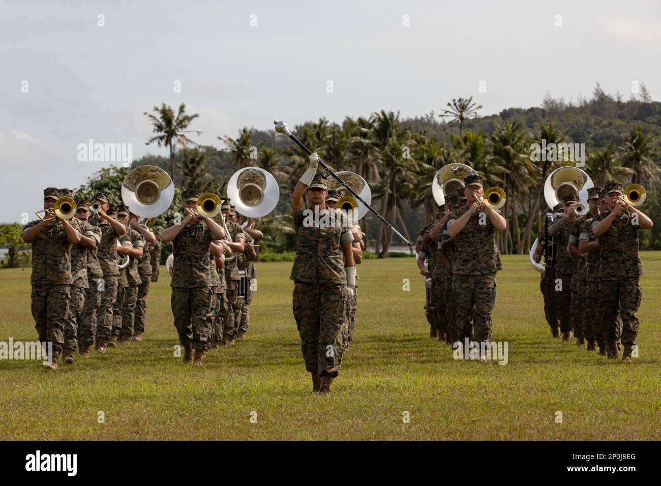 U.S. Marines with Marine Corps Forces Pacific Band perform for ...