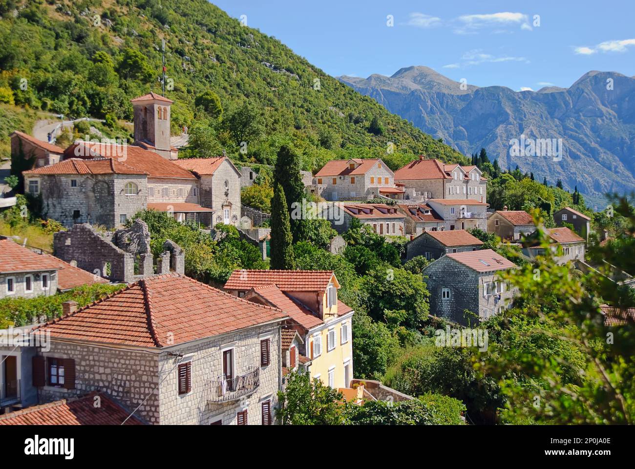 Perast city and Kotor bay, Montenegro Stock Photo - Alamy