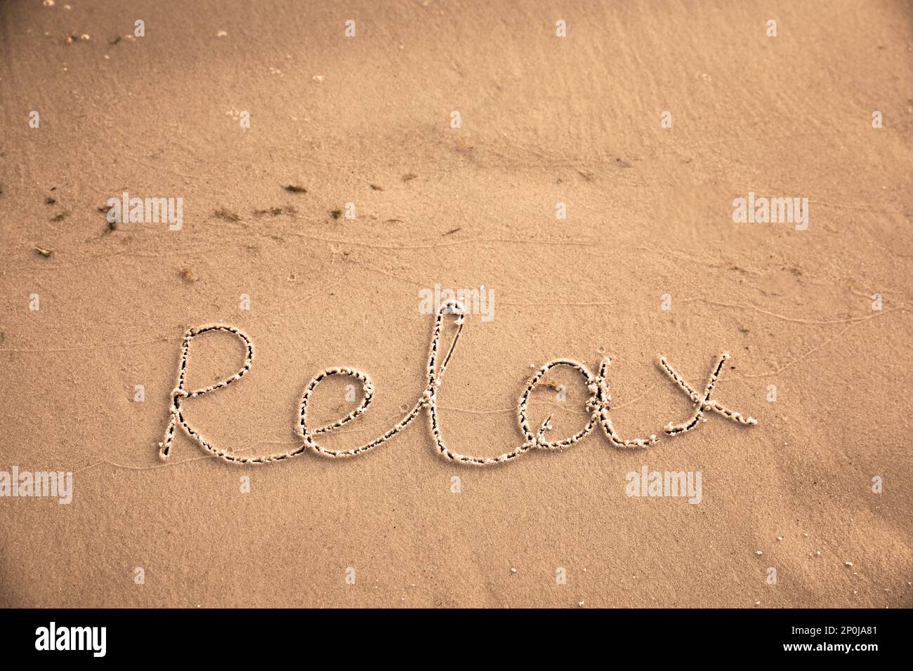 Relax enjoy message written hi-res stock photography and images - Alamy