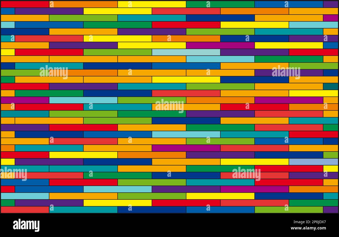 Abstract empty background colorful brick wall. Modern vector blocks ...